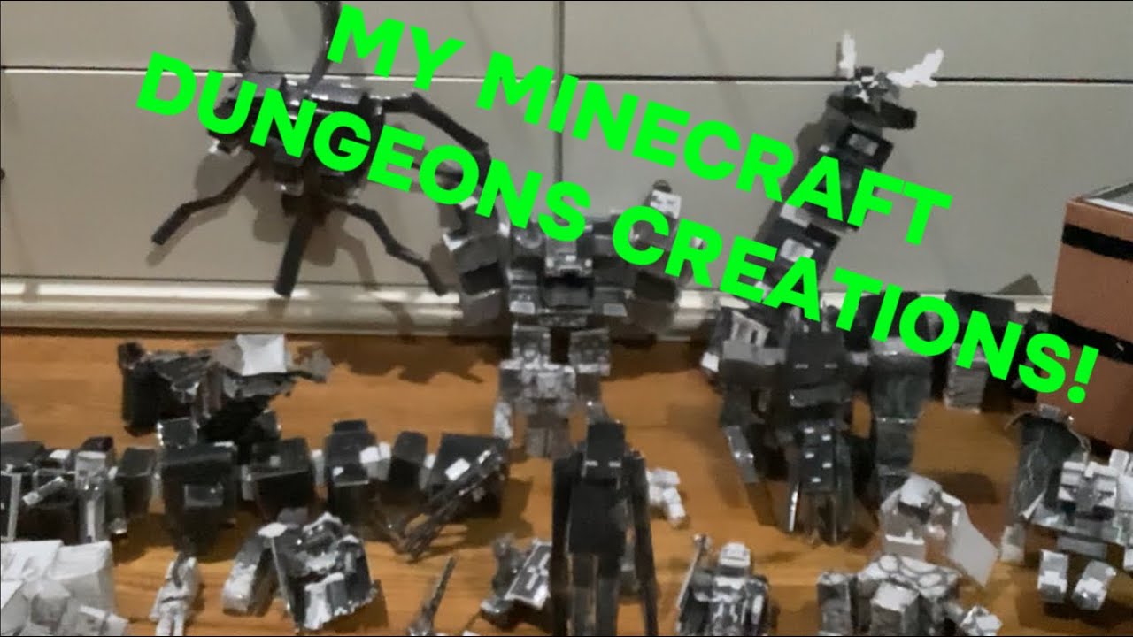 All my Minecraft Dungeons Papercraft! - YouTube