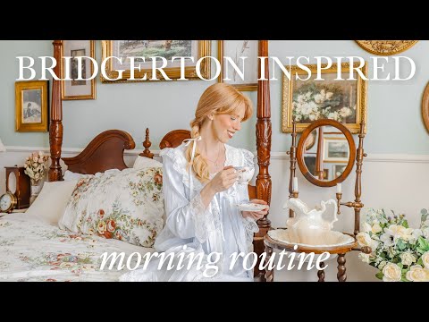 romantic spring morning routine 🕊 bridgerton inspired 🫖🌸