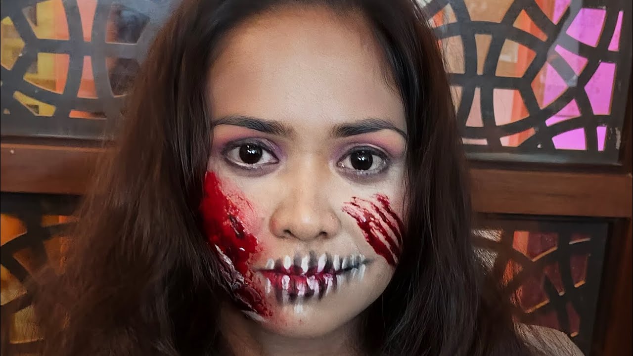 Artificial Blood Makeup Practice - YouTube