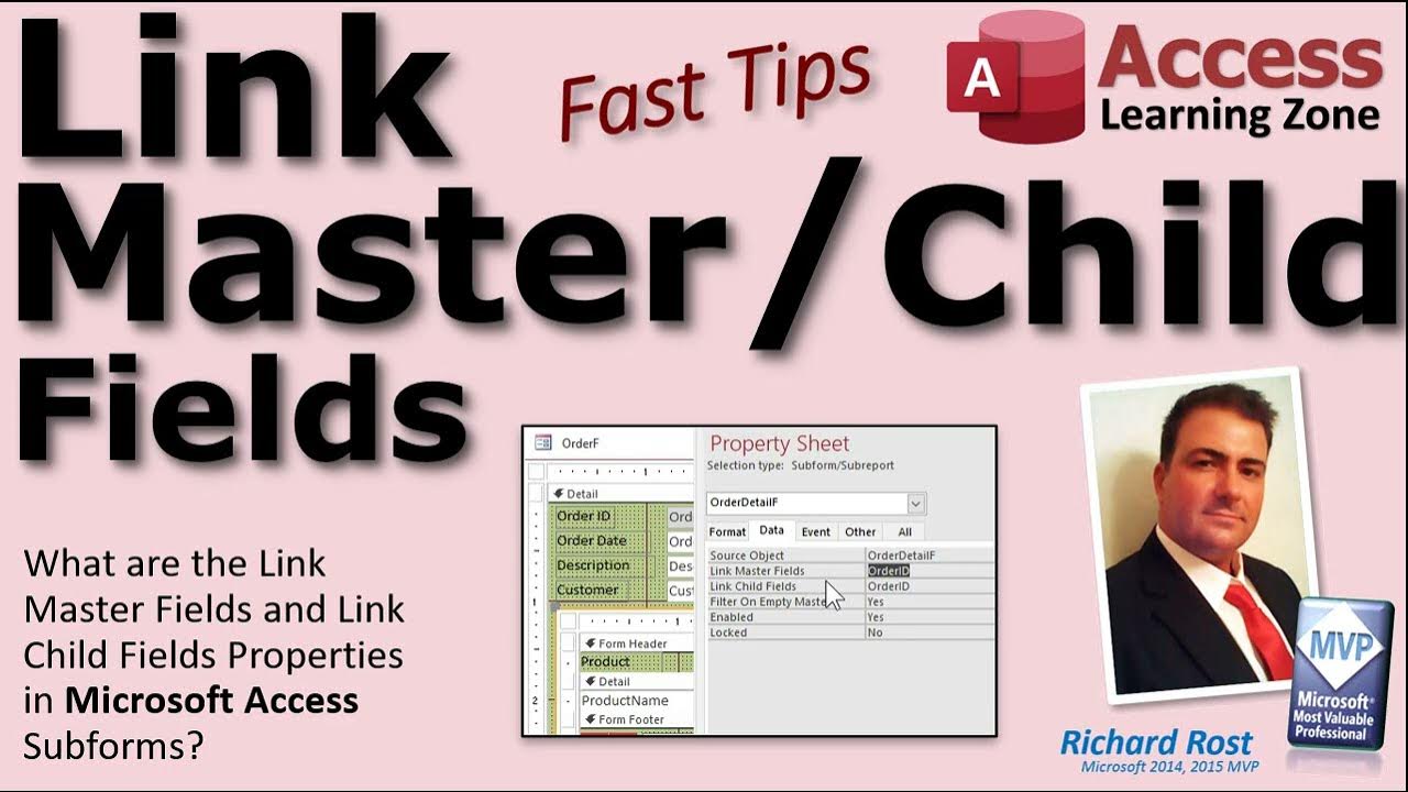 What are the Link Master Fields and Link Child Fields Properties in ...