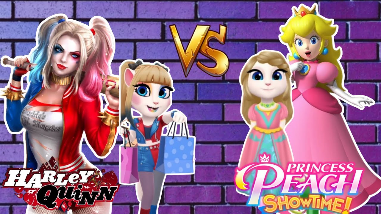 My Talking Angela 2 // Harley Quinn vS Princess Peach // New Update ...