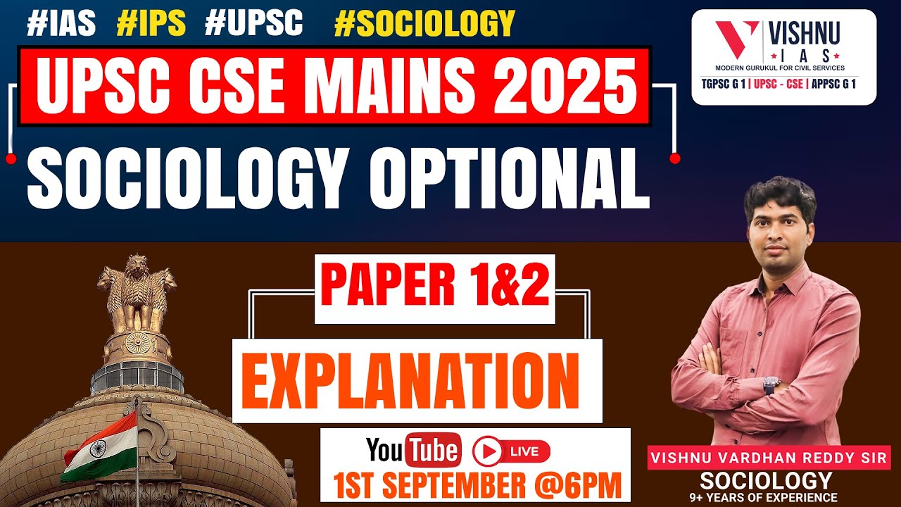 UPSC Mains 2025 Sociology Paper 1 & 2 | First Impressions, Model Answers & Detailed Analysis ...