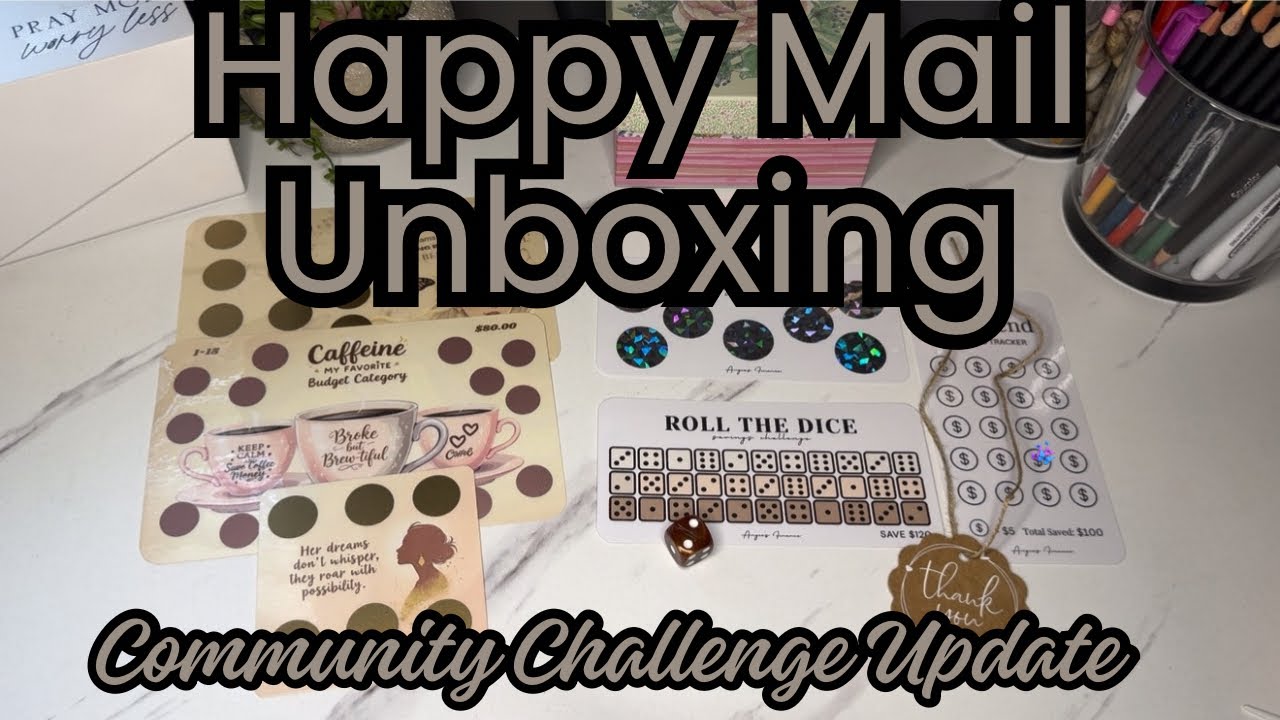 Happy Mail Unboxing | Community Challenge Update | Single Income - YouTube