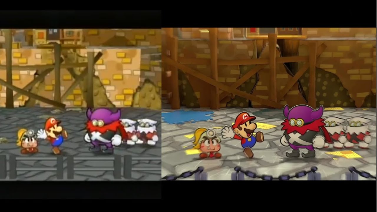 Lord Crump BATTLE COMPARISON Paper Mario TTYD original vs remake - YouTube