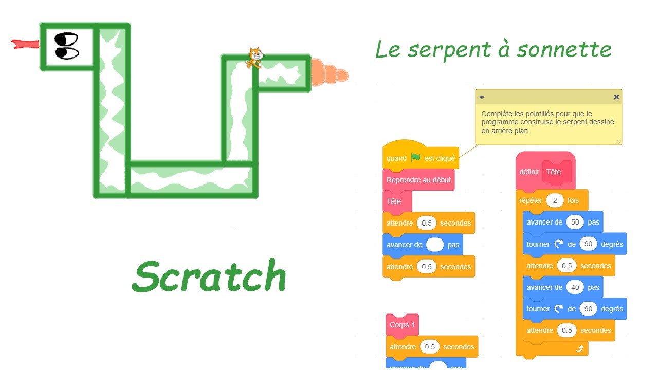 Scratch - Le serpent à sonnette - YouTube