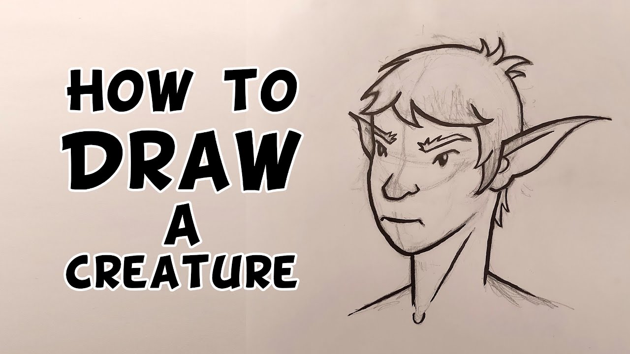 how to draw a creature - YouTube