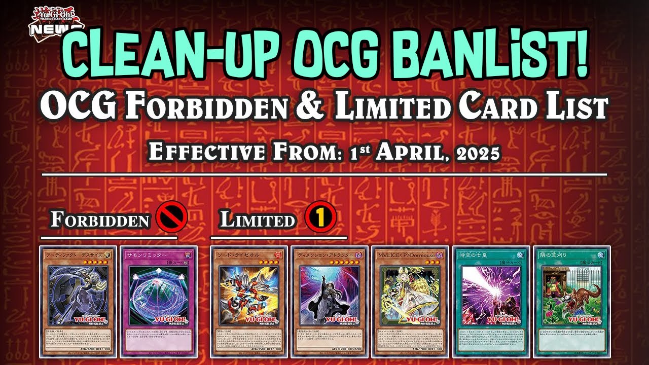 NEW OCG BANLIST! Clean-Up Duty! Yu-Gi-Oh! - YouTube