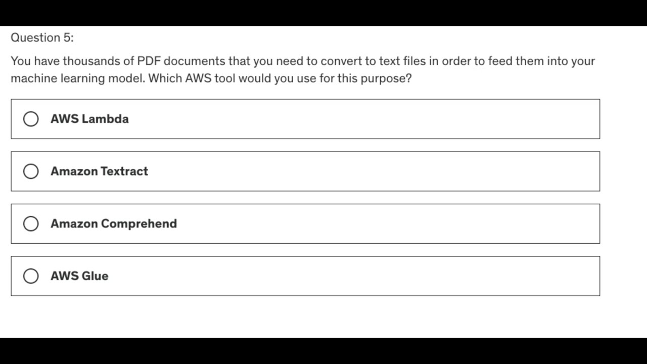 AWS Certified AI Practitioner - Practice Exam - Question 5 - YouTube