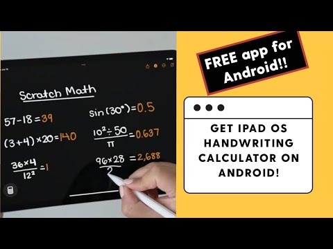 Get iPad's Handwriting calculator on your Android Phone for free - YouTube