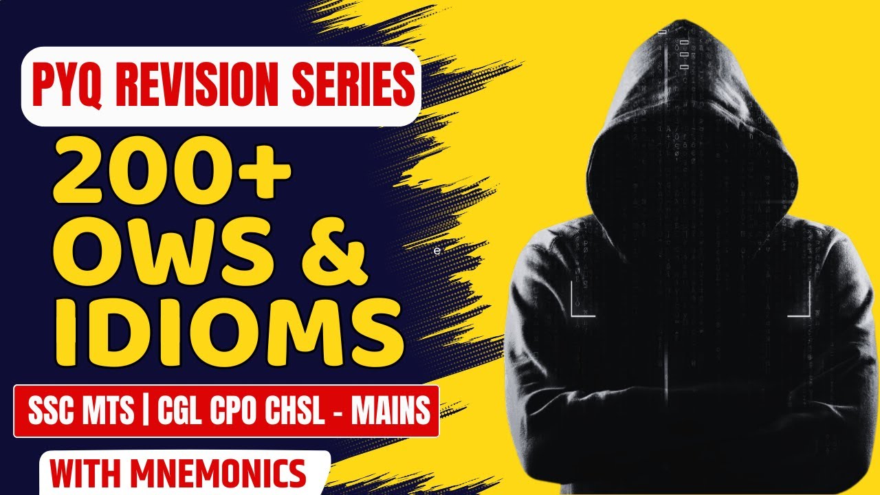 Most Important OWS & Idioms | PYQ Revision Series | SSC CGL English Classes | QEng - YouTube
