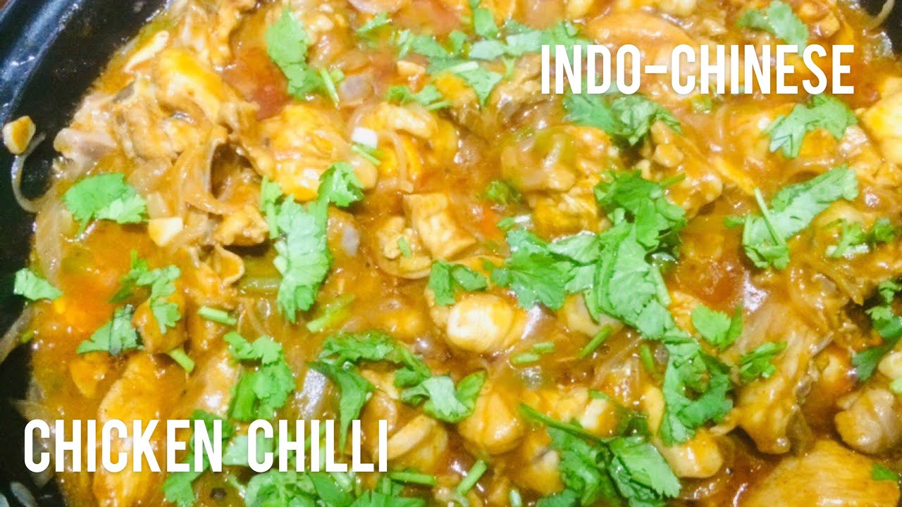 Chicken chilli indo-Chinese recipe// chilli chicken recipe// easy ...