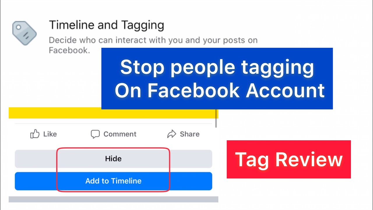 How to Stop Tagging me on Facebook 2021 (New Update) - YouTube