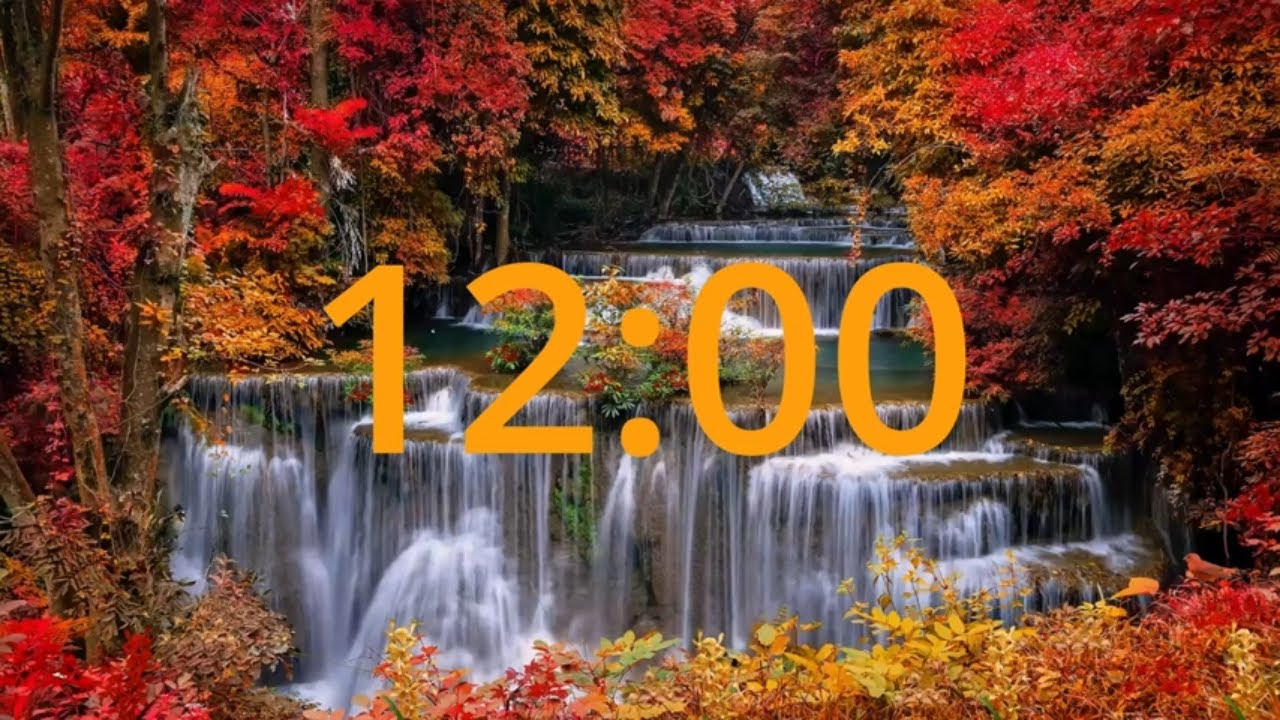 12 minute fall waterfall timer - YouTube