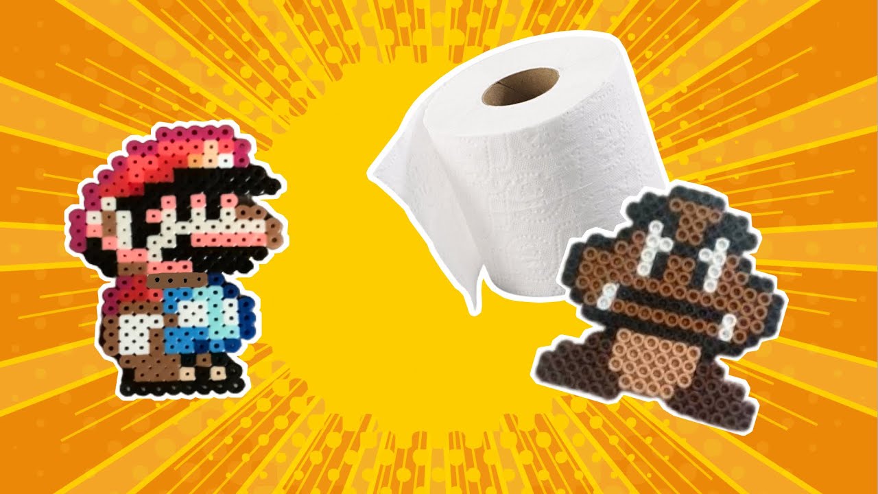 Goomba steals Mario’s tp - a perler bead animation - YouTube