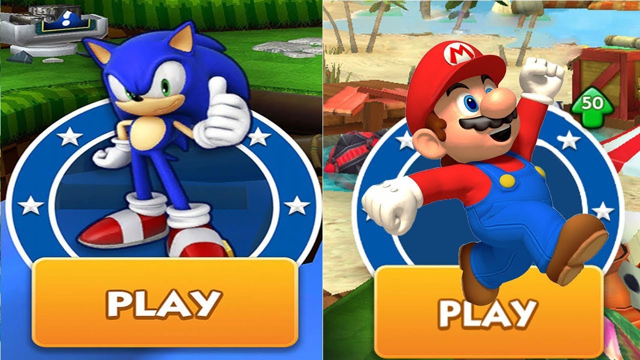 Super Mario Run vs Sonic Dash - YouTube