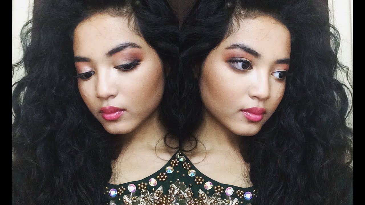 Easy Full Coverage Tips! Warm Party Makeup w BIG LASHES - YouTube
