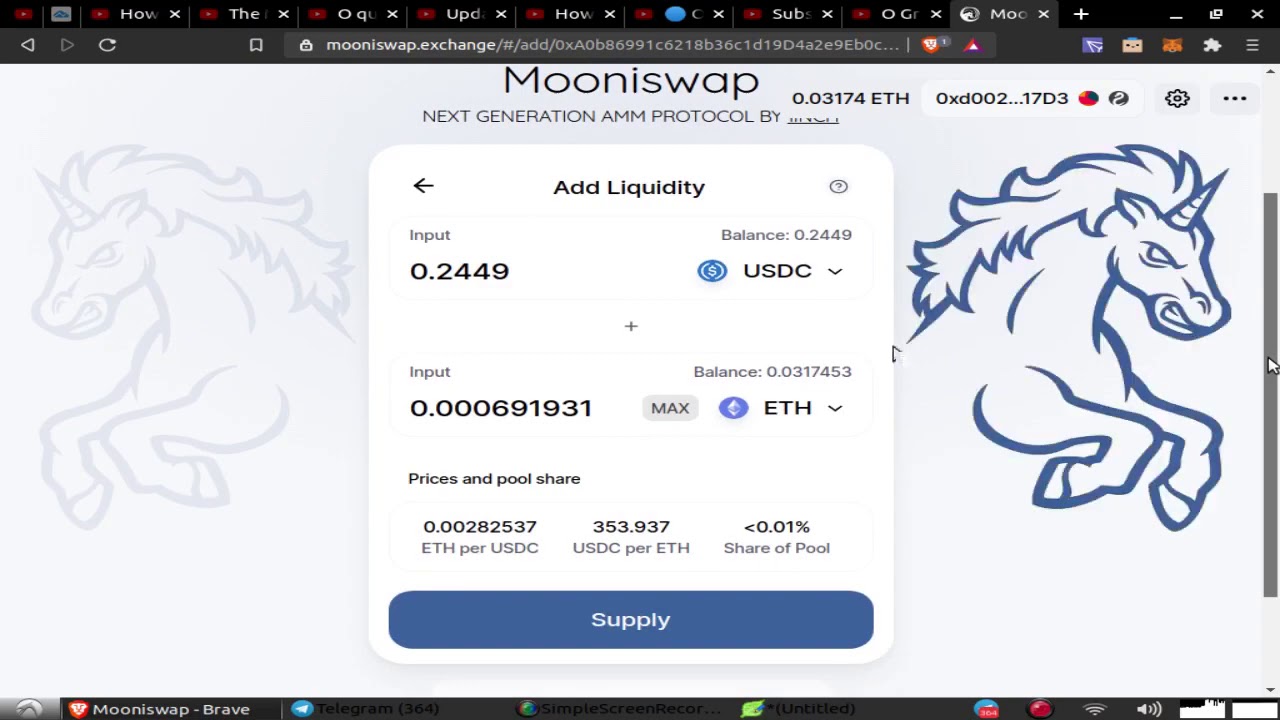 Ganhe 1inch Token provendo liquidez na Mooniswap! - YouTube