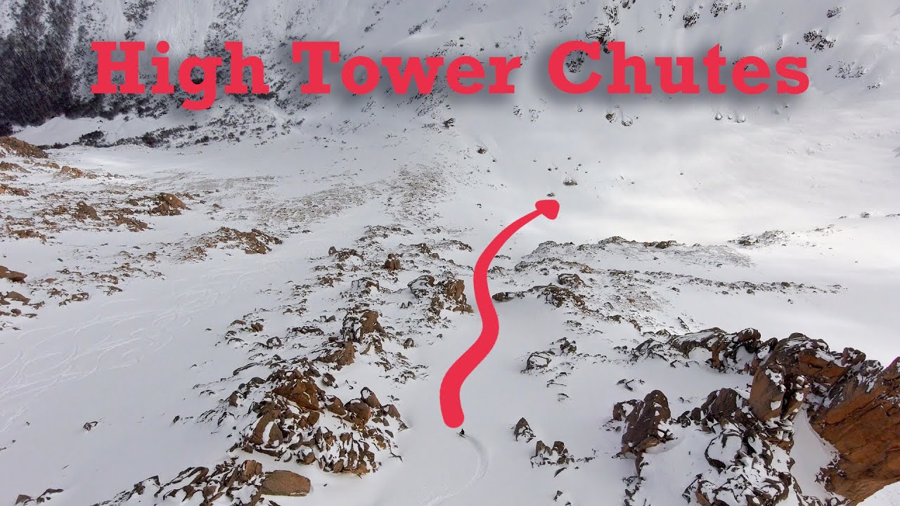 Skiing The High Tower Chutes in Powder Snow in Patagonia, Argentina ...