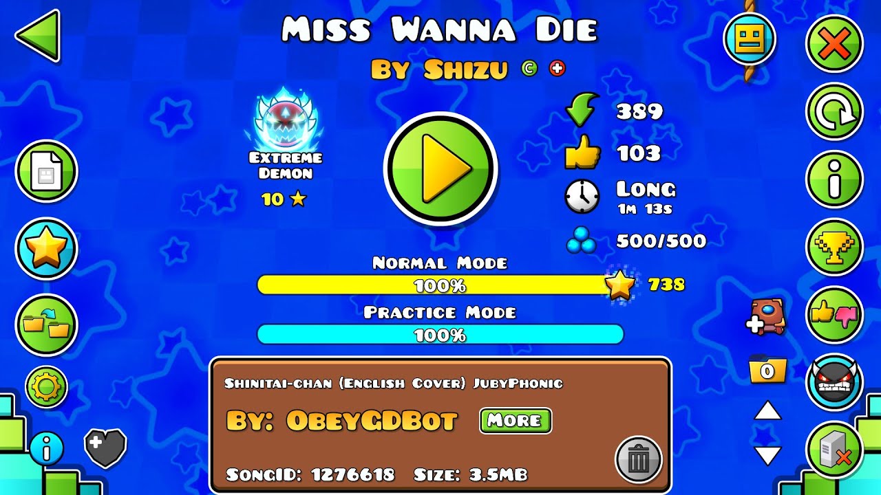 [StarGDPS] Miss Wanna Die Complete (Extreme Demon Mythic, Top 7 In ...