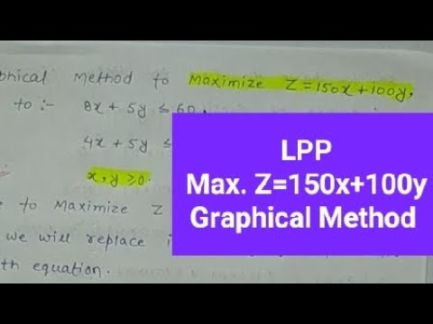 Graphical Method , Unique Solution , LPP! - YouTube