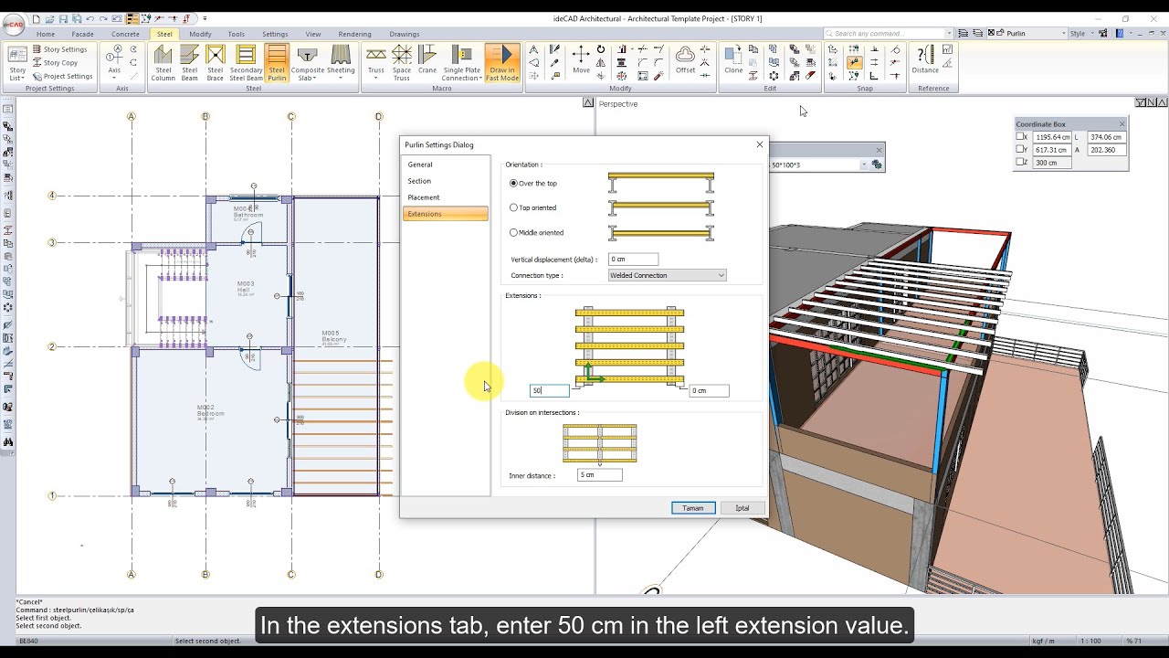 ideCAD Architectural | Structural Steel Purlins | Structural ...