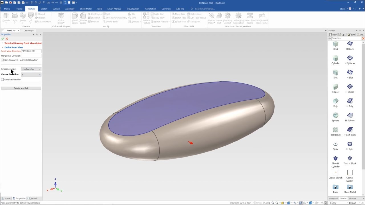 Set Front View Orientation on Any Object - CAD Design 2020 - YouTube