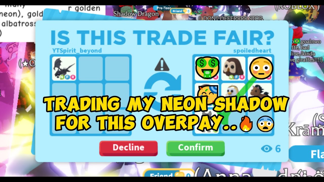 🤭🤑W/F/L?! I DID *2* BIG TRADES!! 🐉MY NEON SHADOW DRAGON TRADED FOR THIS ...