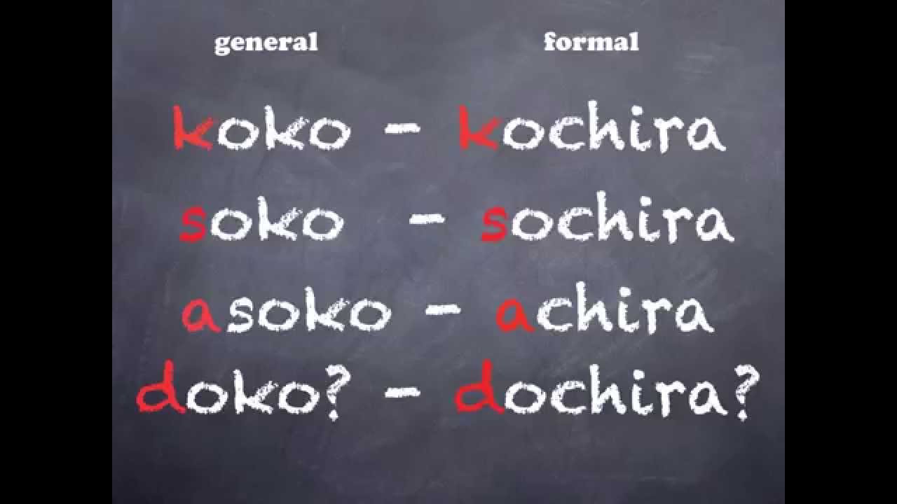 L4 Japanese / Demonstratives for places and things - YouTube