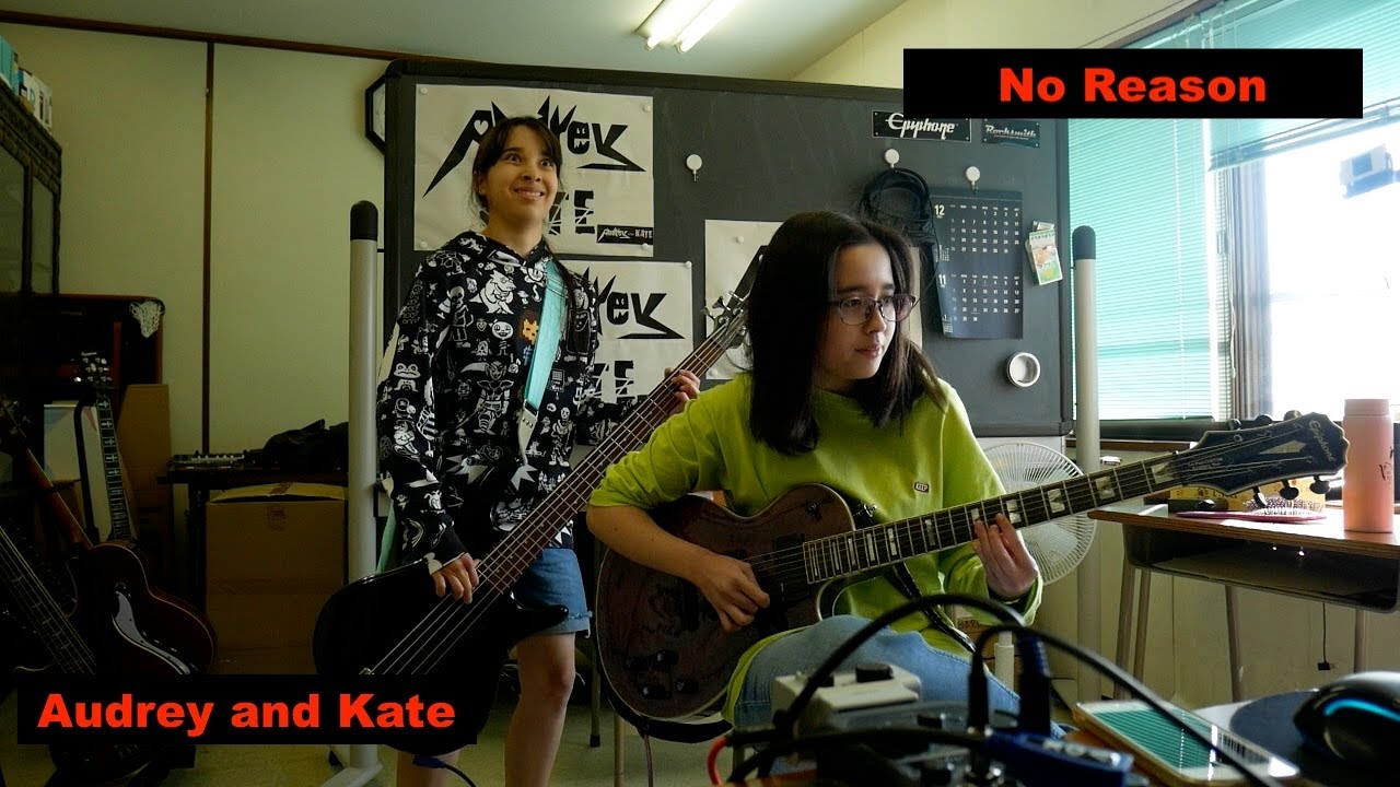 Audrey and Kate - No Reason - guitar + bass - YouTube