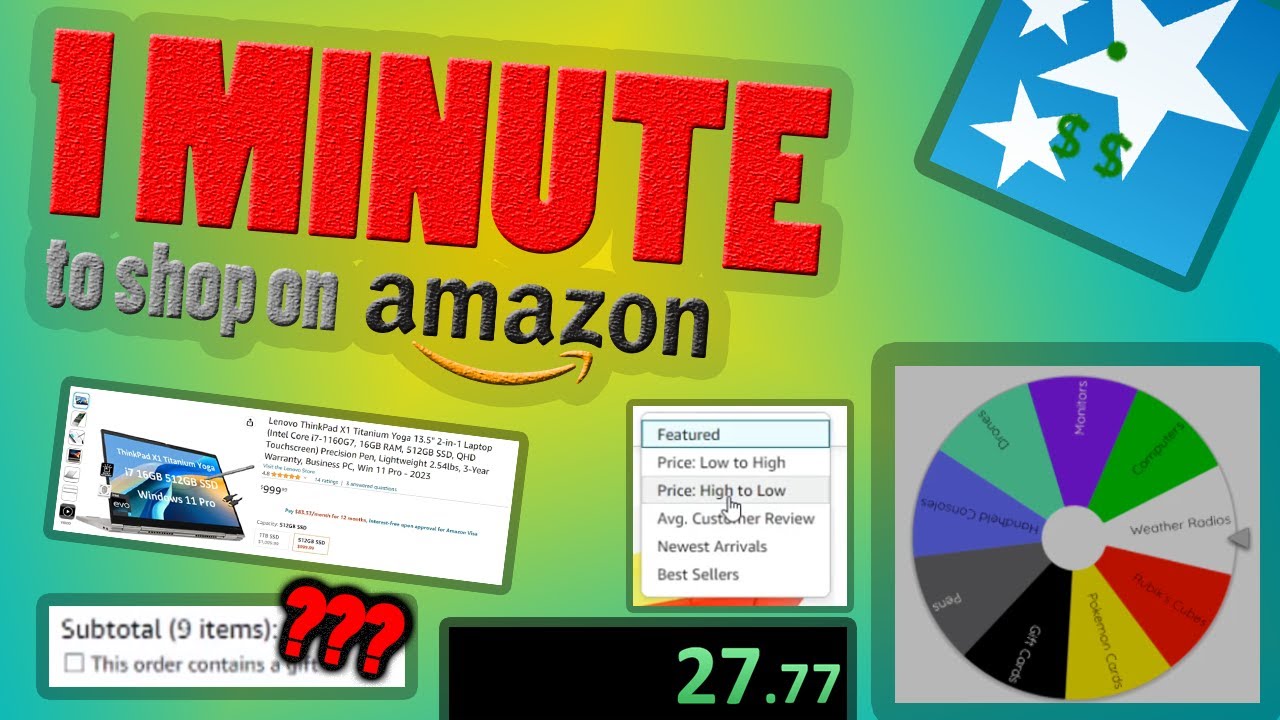 1 MINUTE TO SHOP for Random Items on Amazon! - YouTube