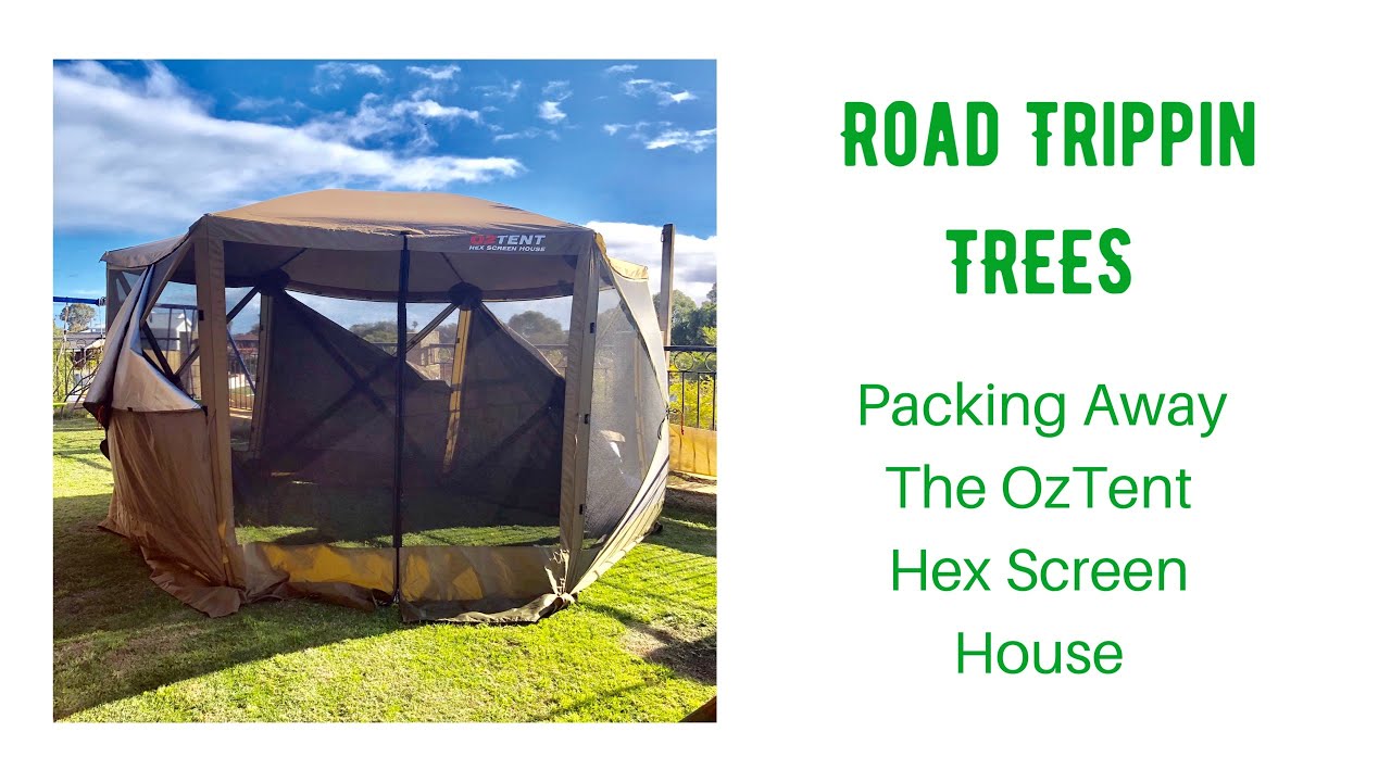 OzTent Hex Screen House Pack Up - YouTube