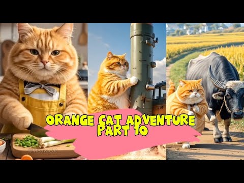 Orange cat adventure part 10 #cutecat #FunnyCat #CuteOrangeCat # ...