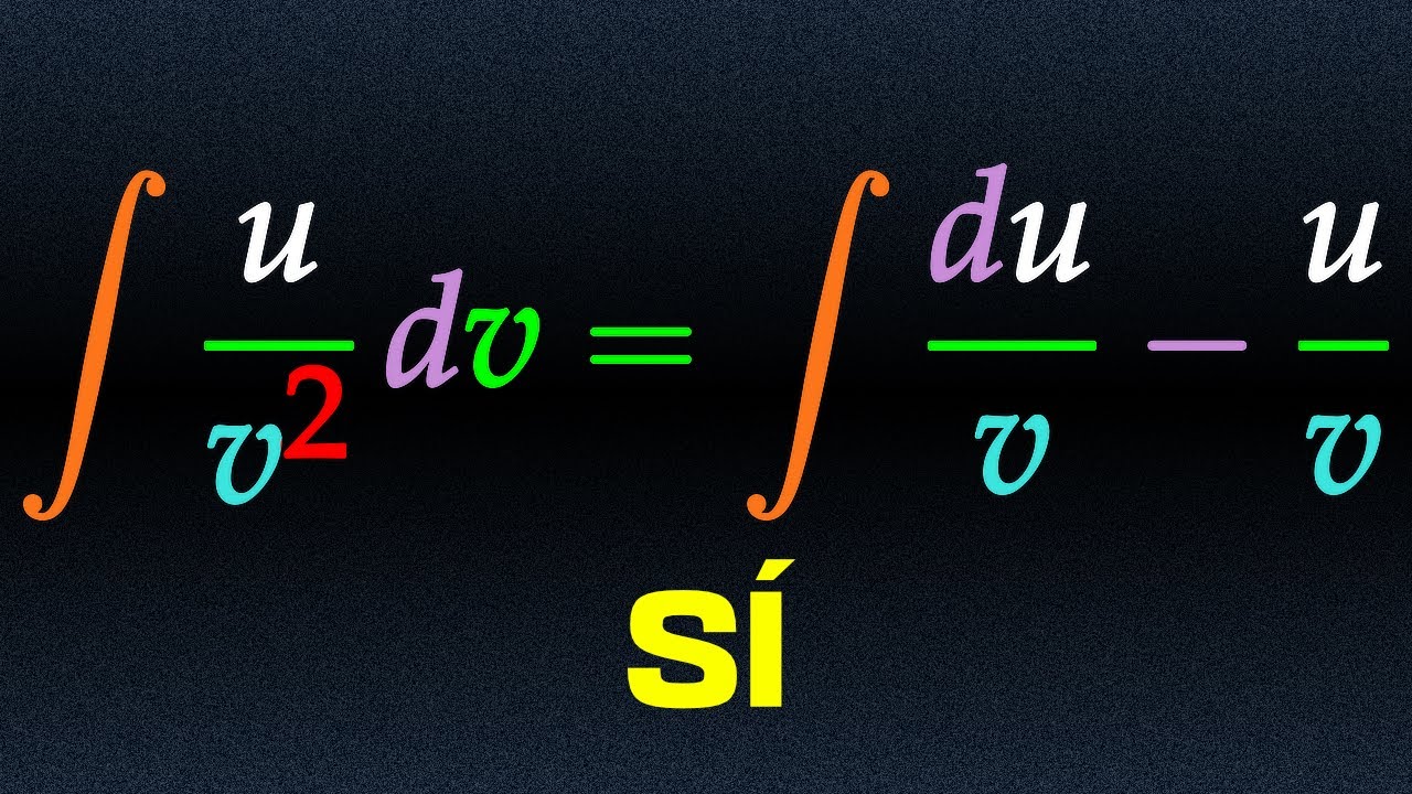 ¿Existe la integración por partes para el CUOCIENTE? - YouTube