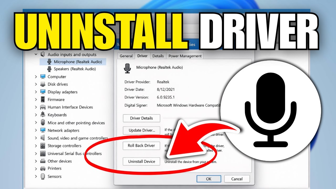 How To Uninstall Microphone Drivers In Windows 11 - YouTube