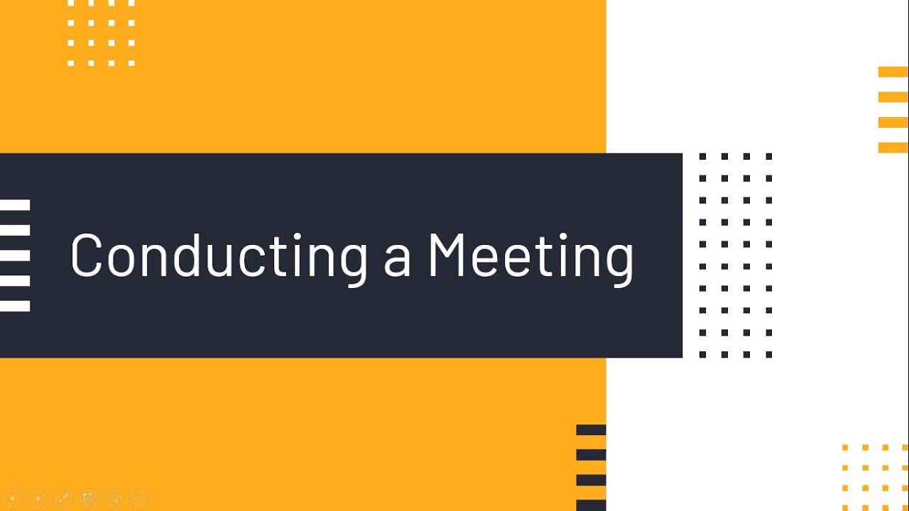 Conducting a Meeting| Parts of a Business Meeting | Prof. Young - YouTube