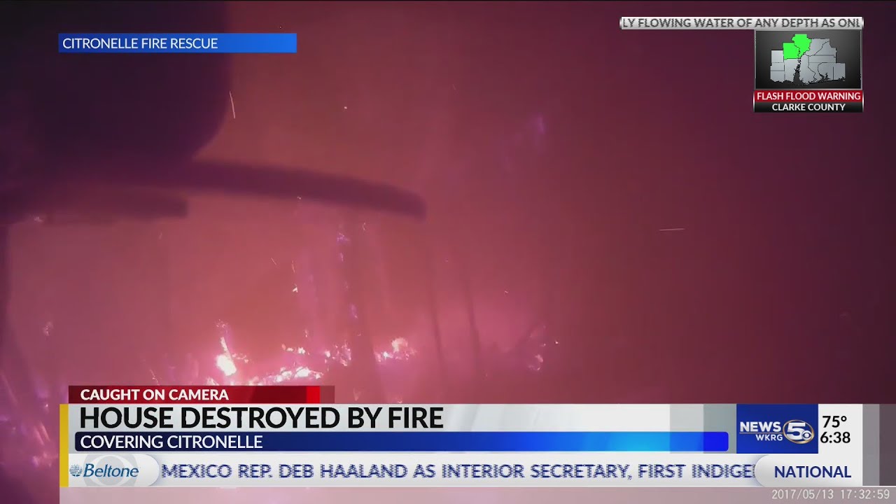 VIDEO: Helmet camera captures fully involved fire in Citronelle - YouTube