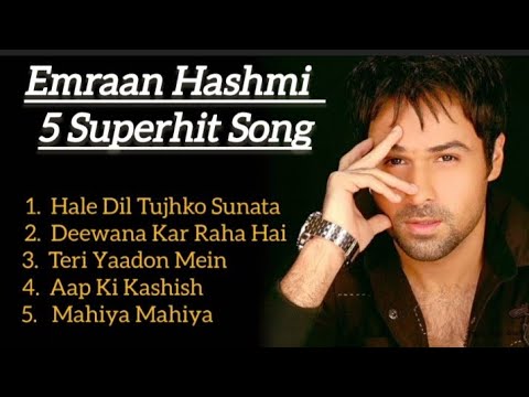 EMRAAN HASHMI 5 SUPERHIT SONGS 🎶💕🌹|| MP3 HIT HINDI SONG ❤️🌹🎶