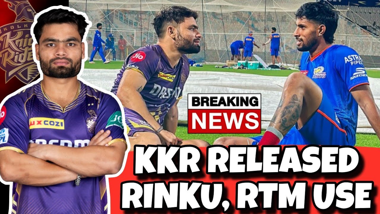 IPL 2025: Rinku Singh released by KKR, RTM card use | Mega Auction 2025 ...