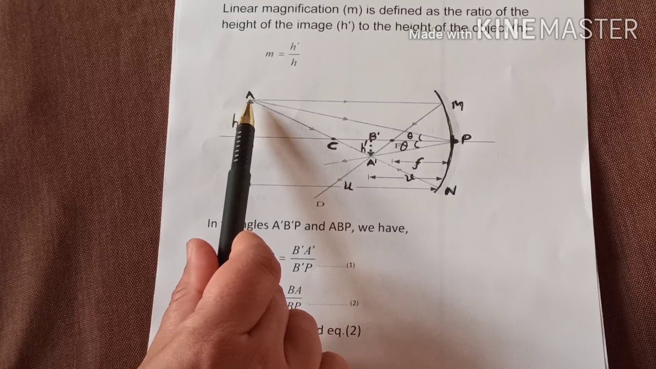 Formula for linear Magnification - YouTube