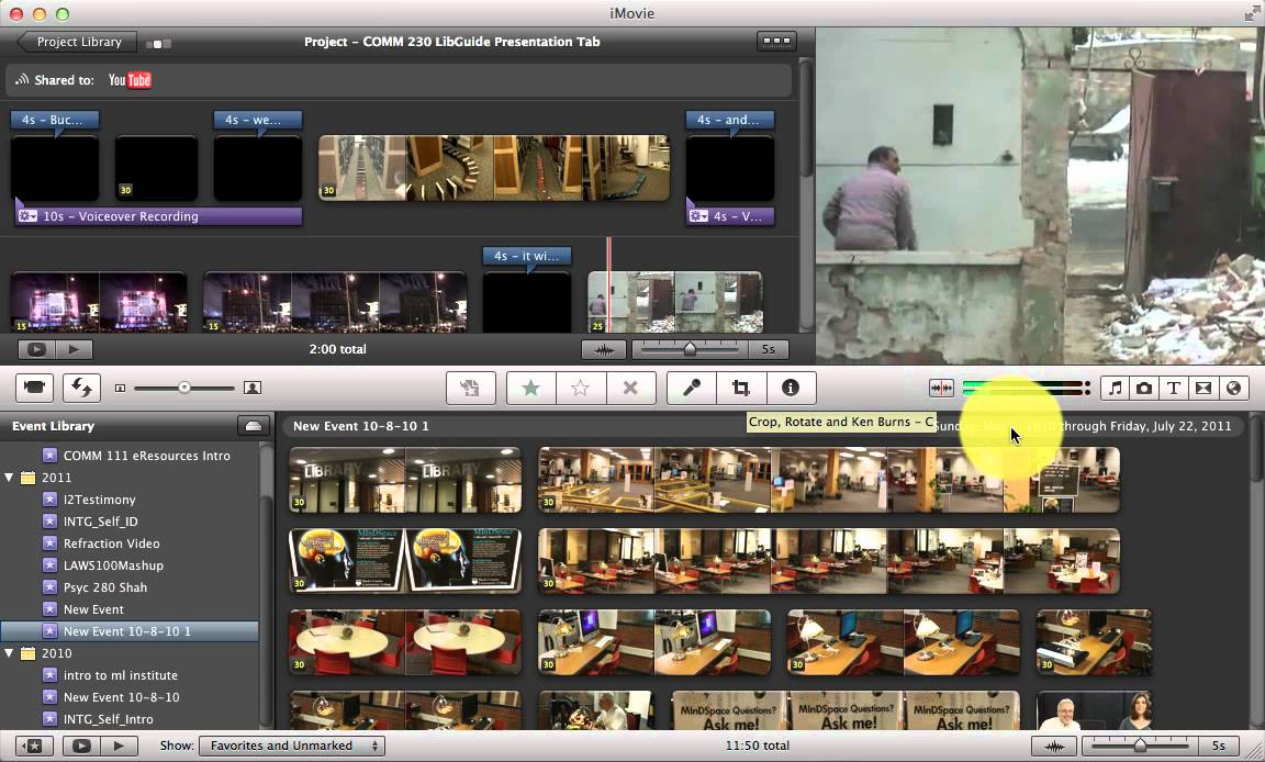 iMovie 11 Interface Overview.mp4 - YouTube