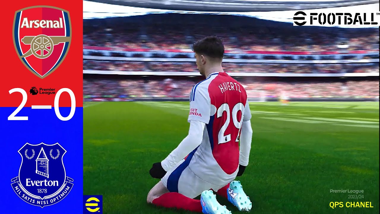 Highlight Arsenal vs Everton Premier League 2024/25 - eFootball ...