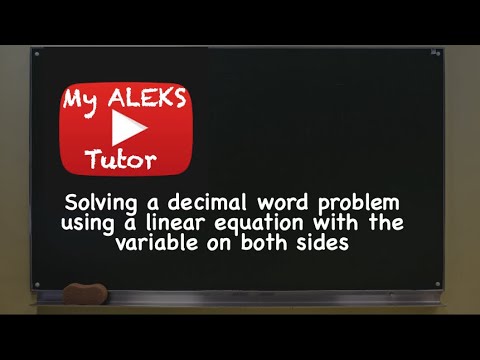 Solving a decimal word problem using a linear equation with the variable on both sides - YouTube