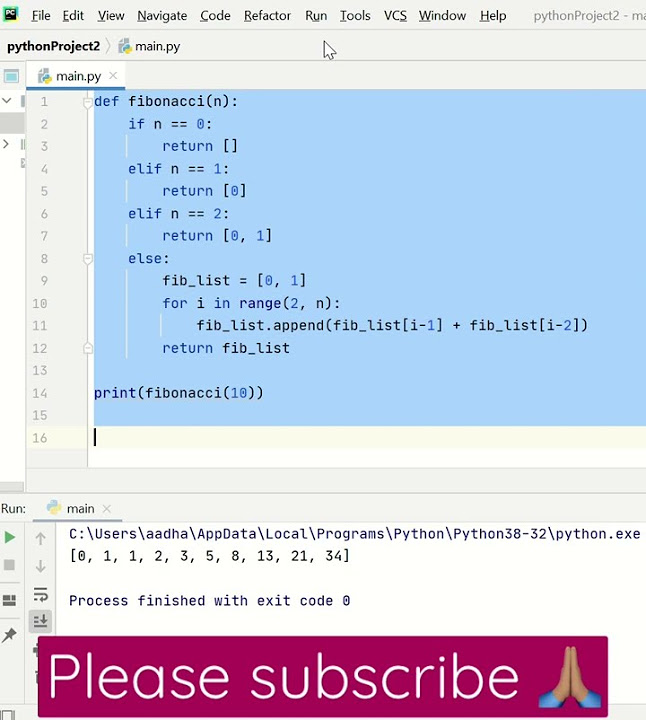 Python Fibonacci Series #pythonshorts #shorts #shortvideo #pythonprogramming - YouTube