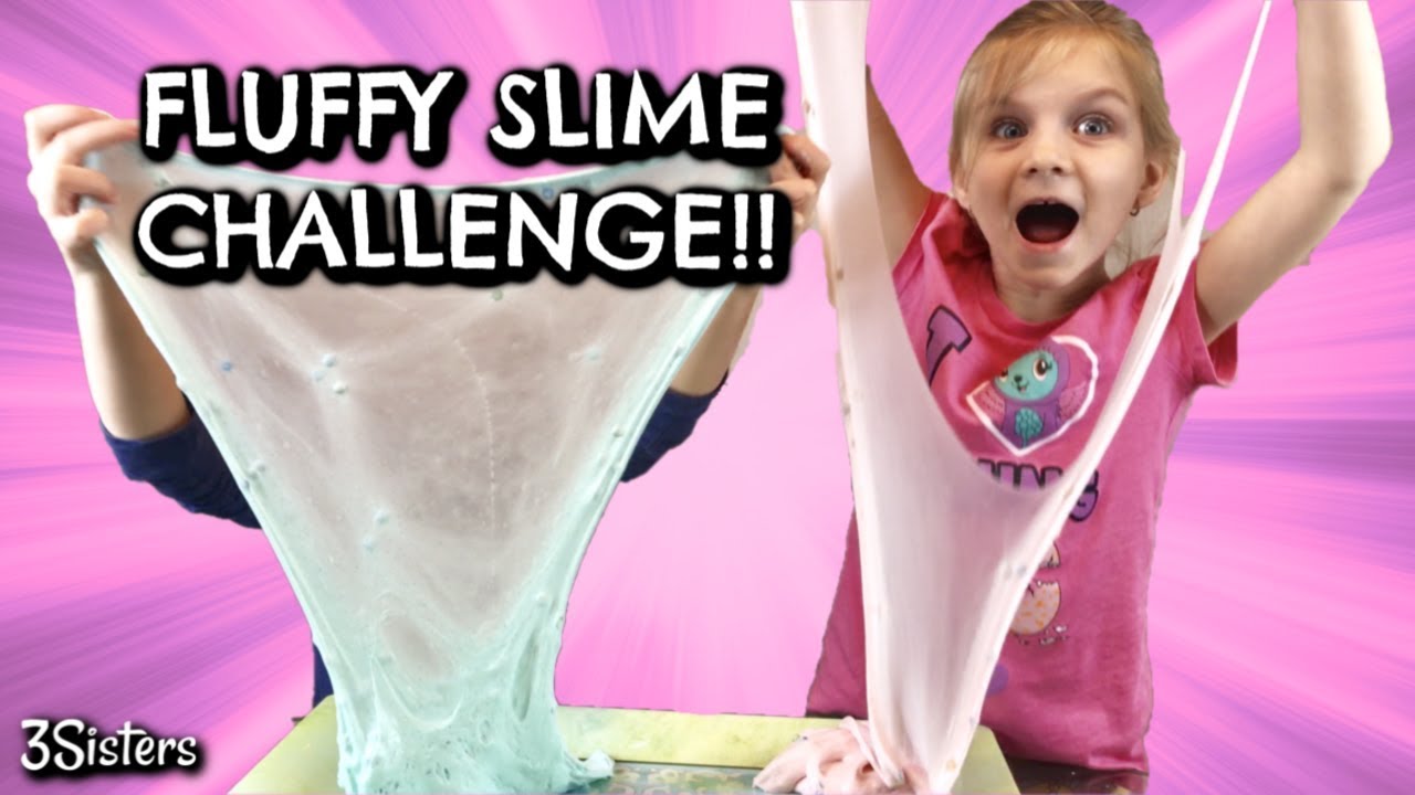 DIY FLUFFY SLIME (SLIME CHALLENGE) SIS vs SIS - YouTube
