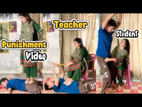 Strict teacher punishment 😩 Murga punish back trampling stomach sitting pinching 🤏 