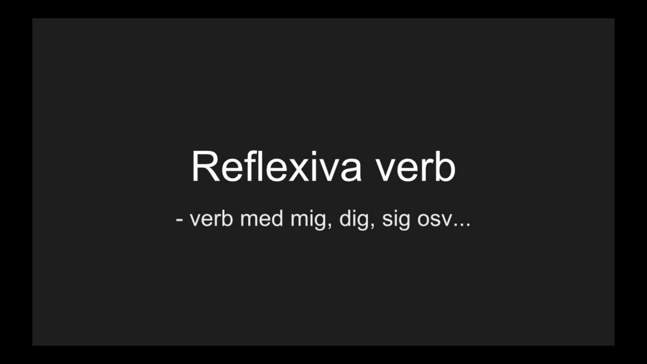 Vanliga reflexiva verb - Lär dig svenska - Snabba tips - YouTube