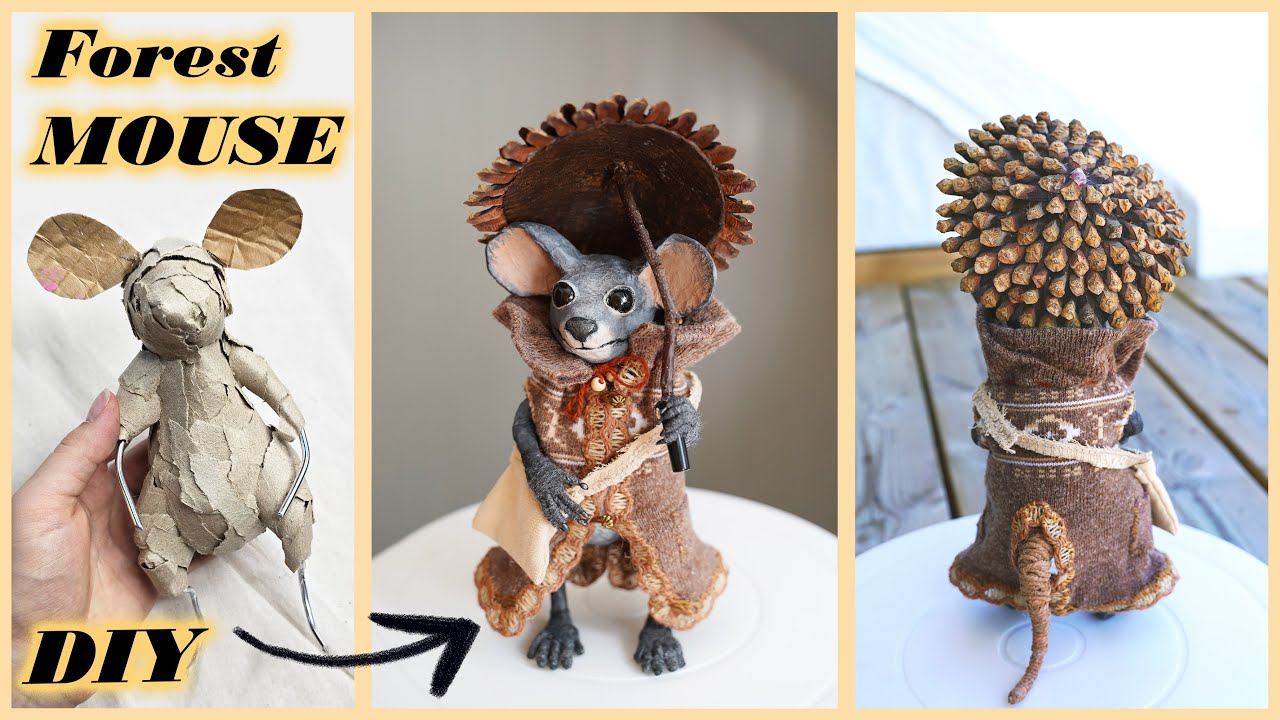 How to make paper FOREST MOUSE/Rodent | Best out of waste cardboard ...