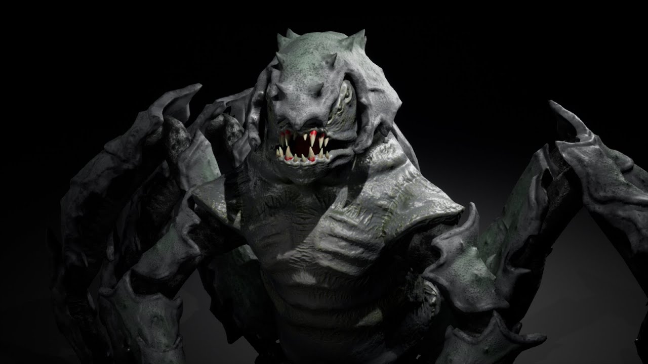 Monster in the shell ue4 render - YouTube