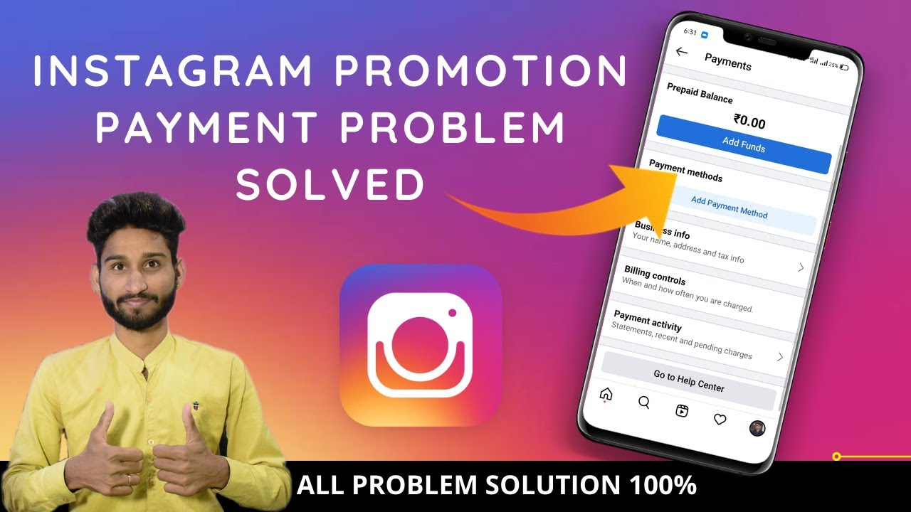 Instagram Promotion Payment Problem Fix | How to add Payment - YouTube