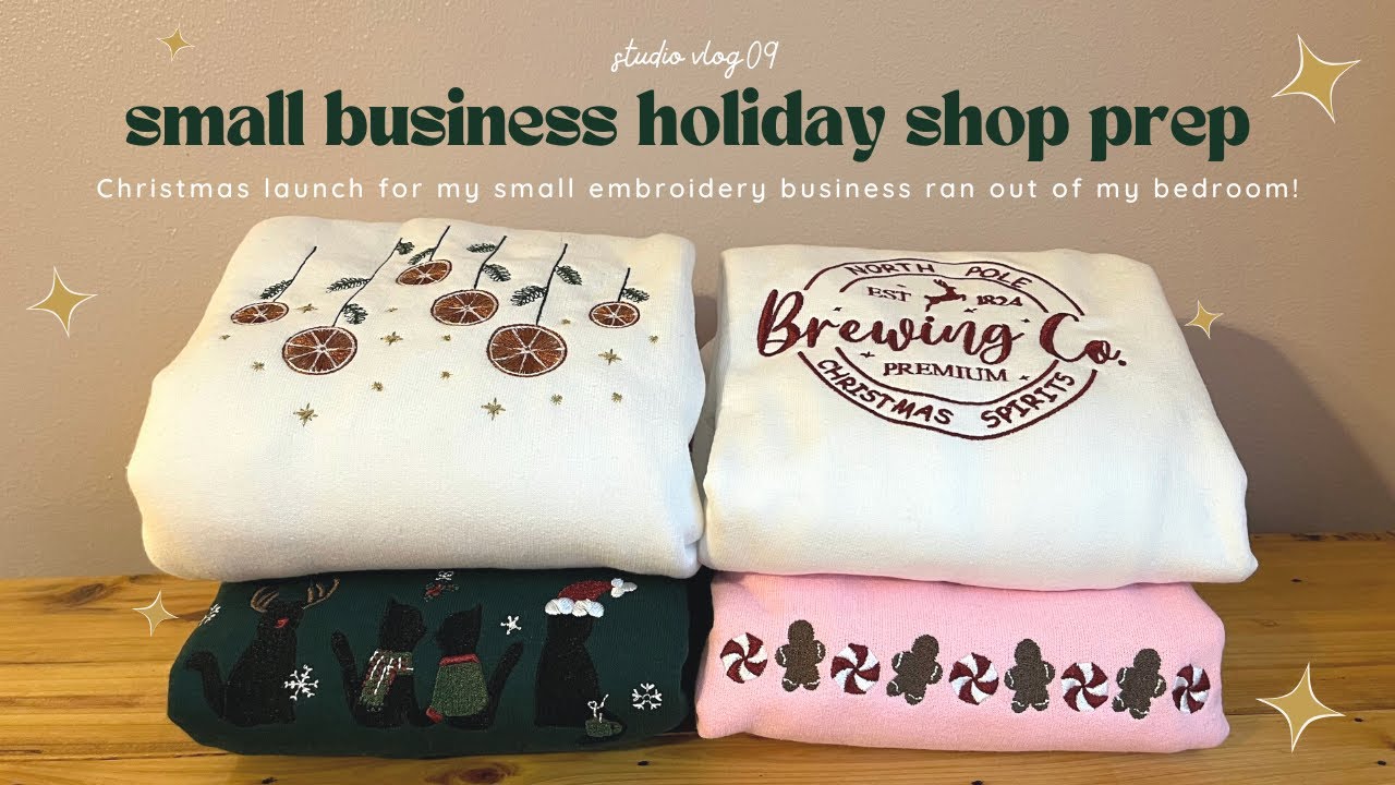 small business holiday shop update prep♡ Christmas studio vlog 9 ...